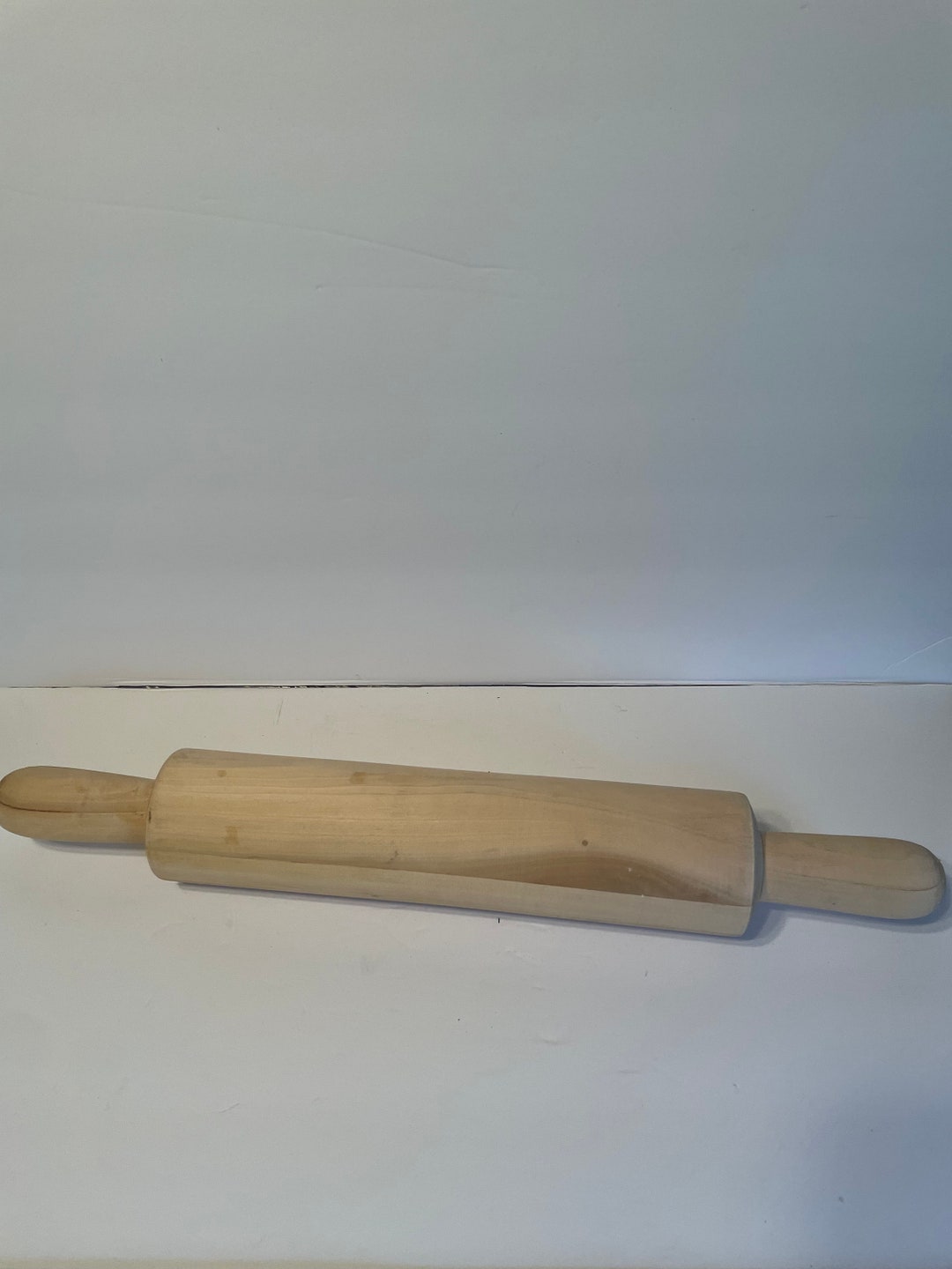 Vintage Handmade One-piece Wood Rolling Pin Farmhouse Rolling Pin ...