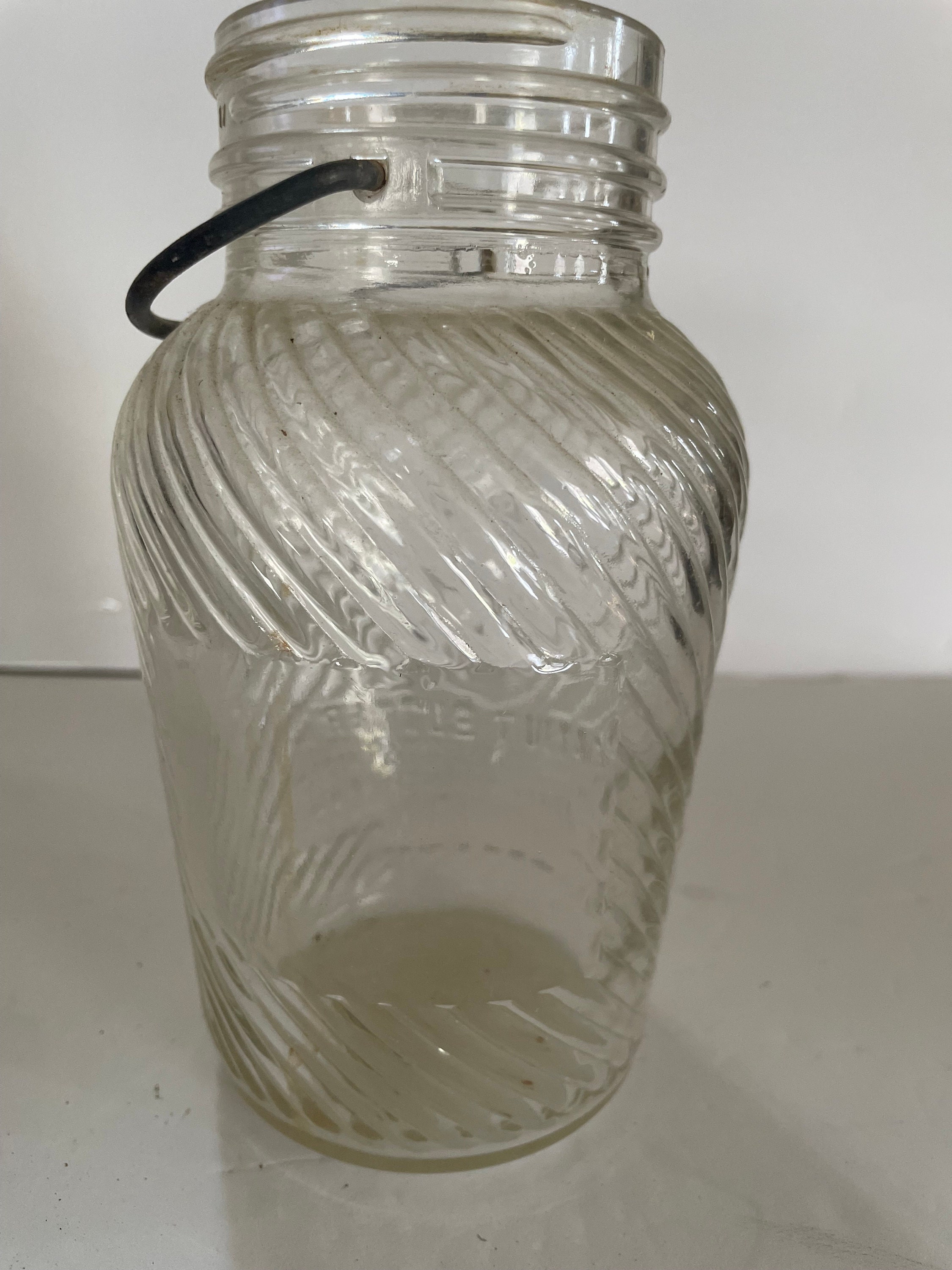 Vintage JUMBO Peanut Butter 2 Pound Jar With Wire Bail Handle No Lid - Etsy
