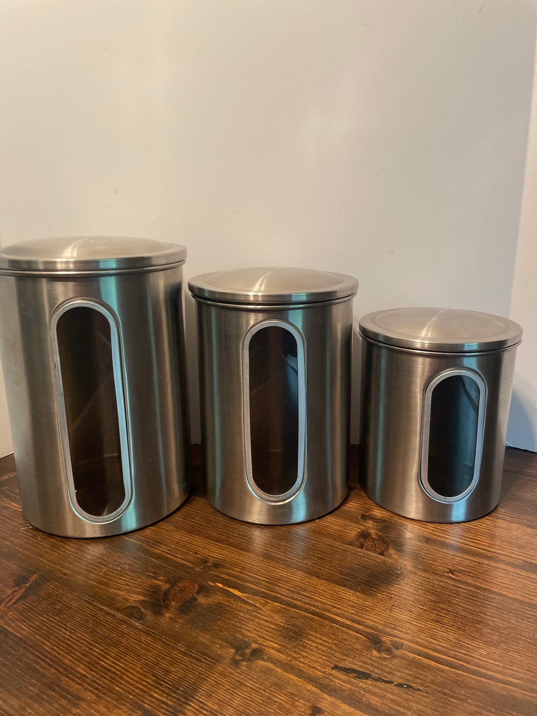 Fox Run 3 Piece Stainless Steel Canister Set Mid Century Modern ...