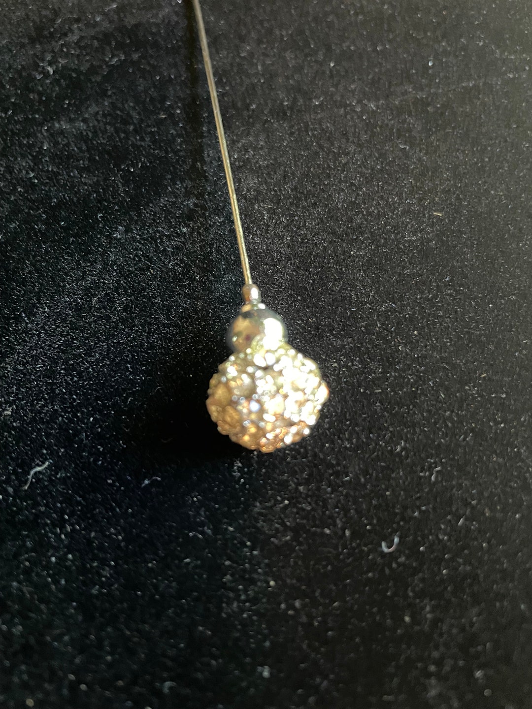 Vintage Crystal Hat Pin, Straight Pin, Silver Colored, Wedding Hat, - Etsy