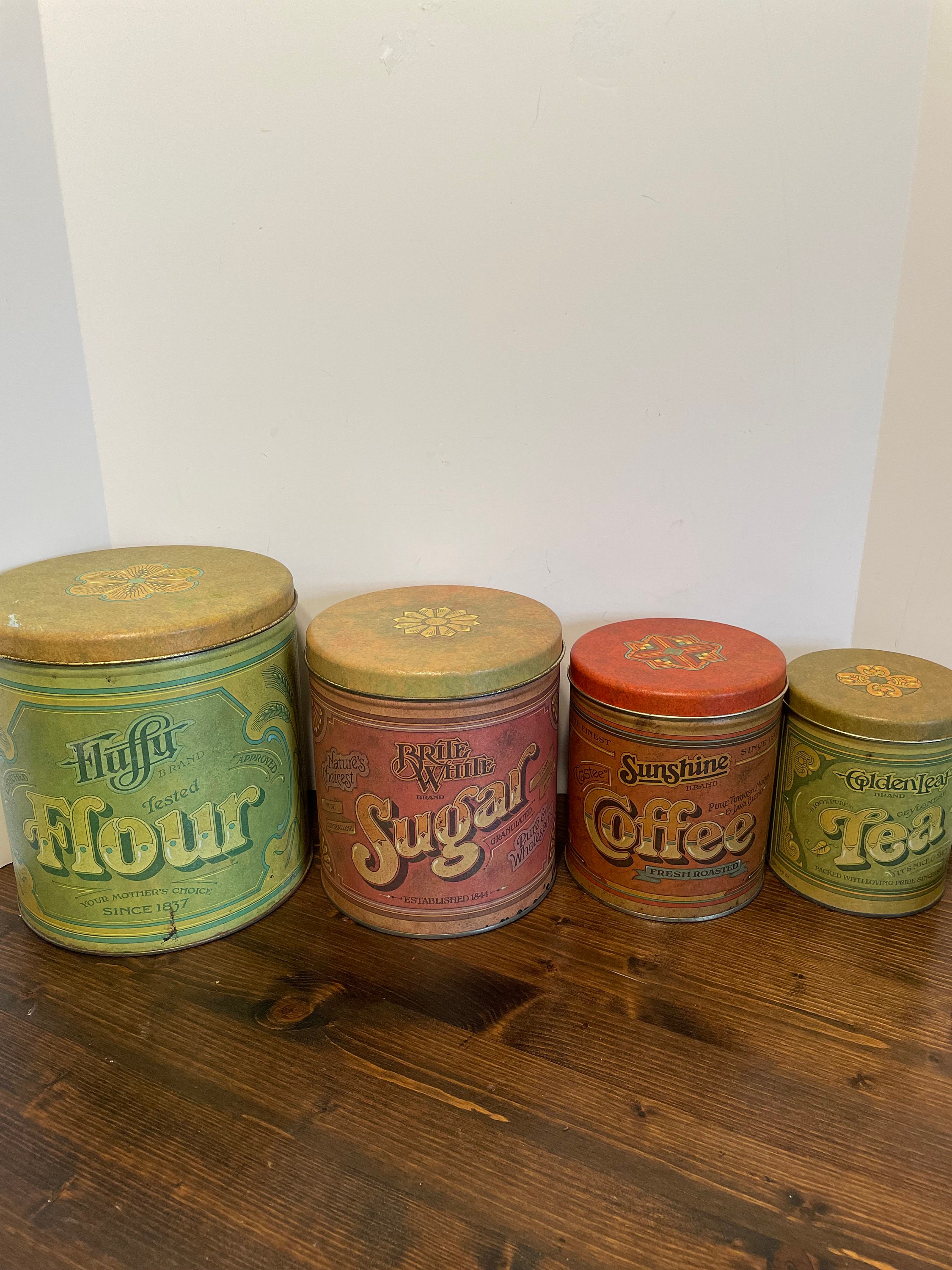 Vintage Ballonoff Metal Kitchen Maid Canisters - Etsy