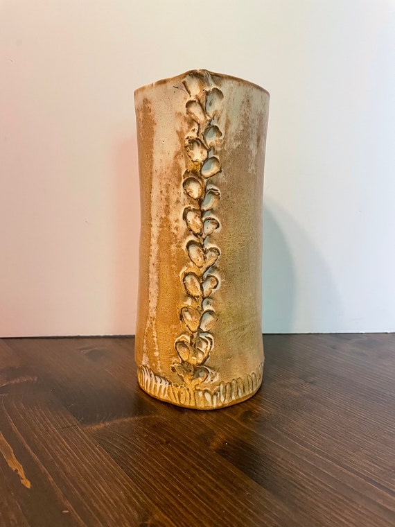 Vintage Artisan Made Rustic Design Stoneware Vase Signed and - Etsy