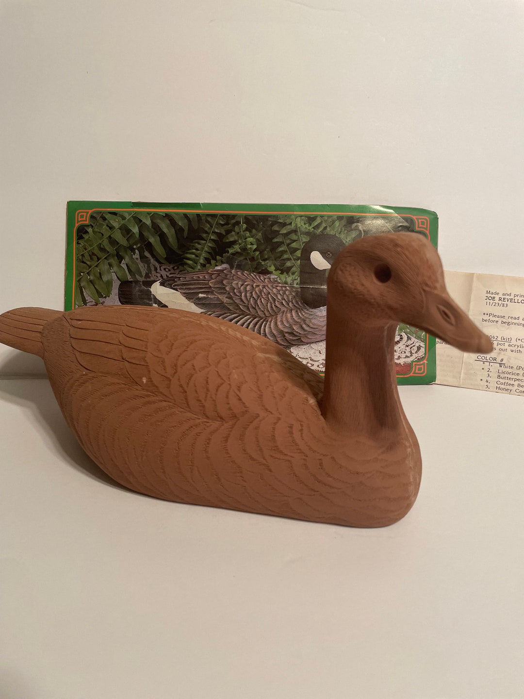 Vintage Composite Joe Revello Canadian Goose Paint by Number Set - Etsy