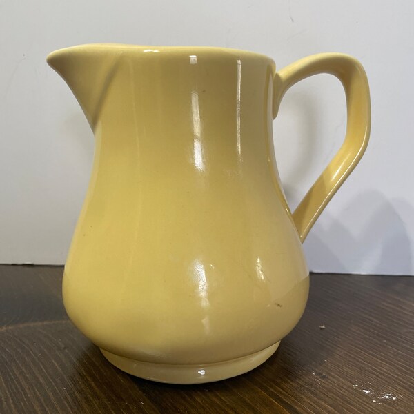 Yellow Ware Pitcher - Etsy