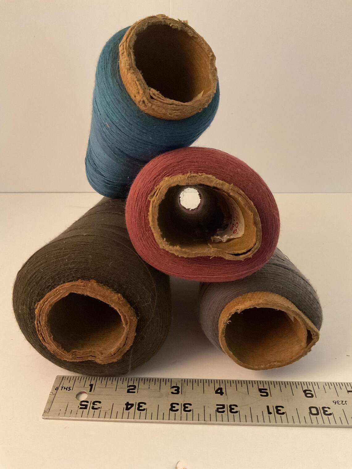 Vintage Spools of Thread Set 4 Bowl Fillers Sewing Room She Shed ...