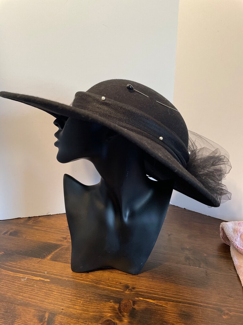 Vintage Wide Brim Doeskin Felt Hat Bollman Ht Co. - Etsy