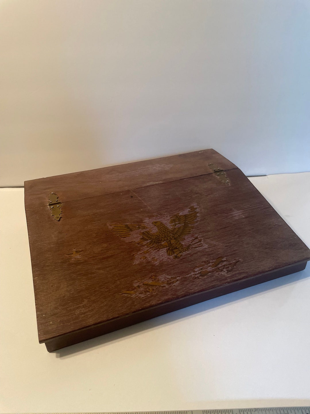 Antique Handmade Wood Lap Desk Slanted Top for Writing or Reading or ...