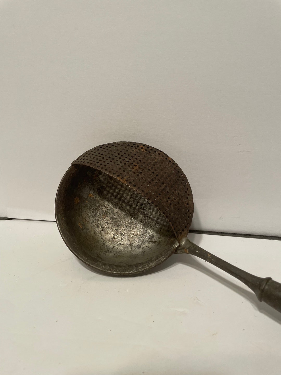 Primitive Dipper With Strainer Very Unique Antique Utensil Farmhouse ...