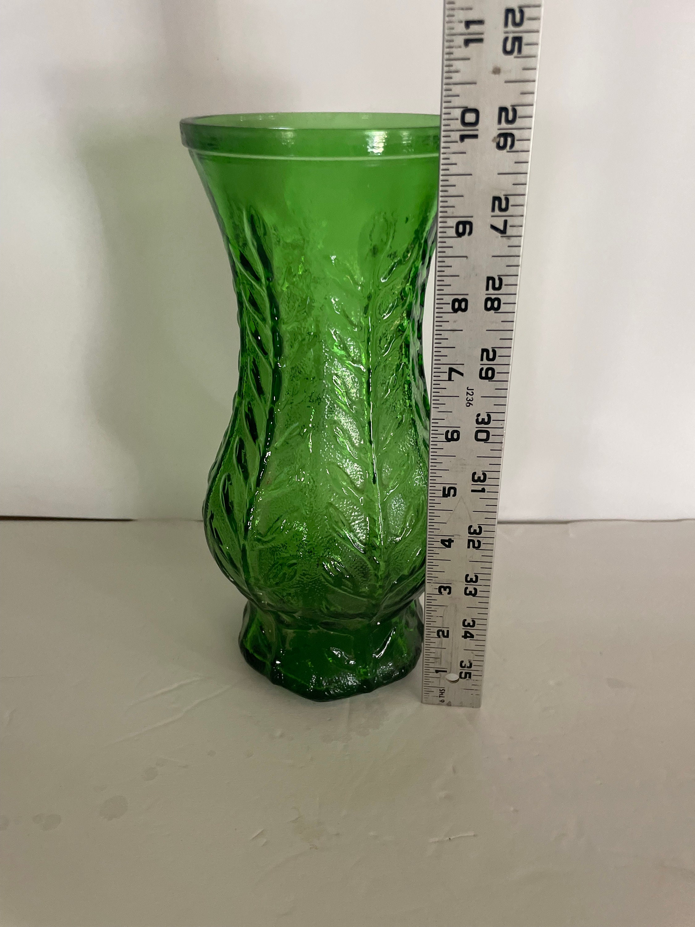 Vintage 1980 FTD Green Flower Vase Collectible Glass Vase - Etsy