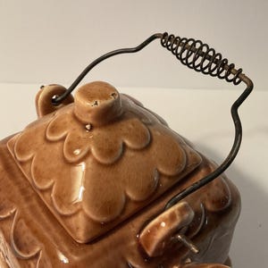 Vintage Gingerbread House Teapot With Wire Handle Made in Japan Perfect ...