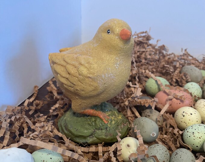 Vintage Teena Flanner Paper Mache Easter Chick - Etsy