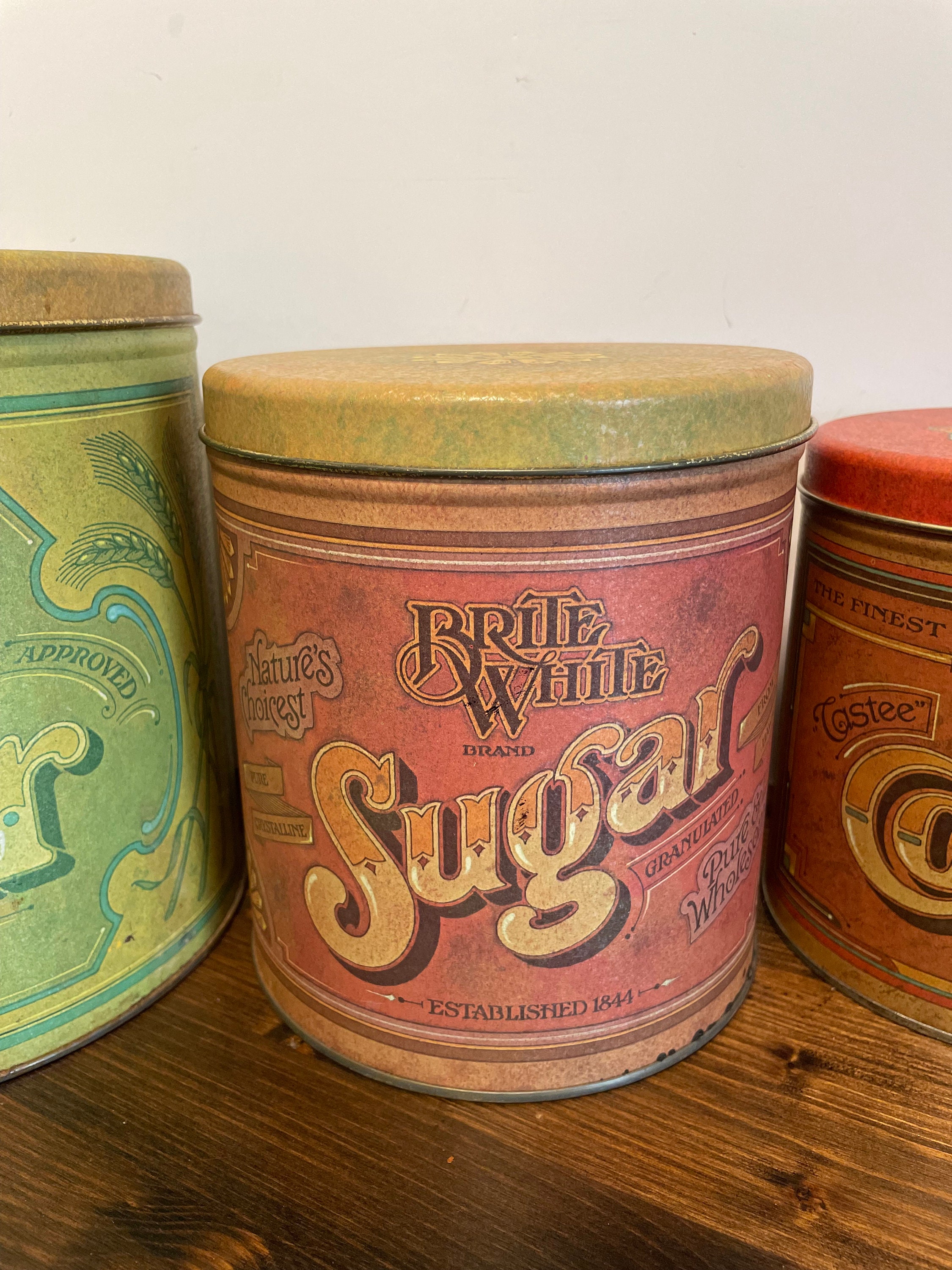 Vintage Ballonoff Metal Kitchen Maid Canisters - Etsy