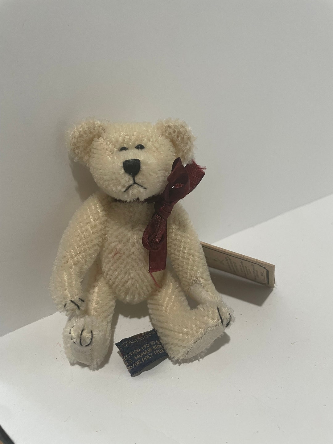 Mini Boyds Bear Collection Wilbur Bearington 5 Inch Jointed Ivory ...
