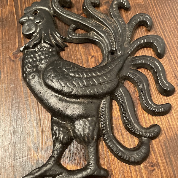 Cast Iron Rooster Wall Hangings - Etsy