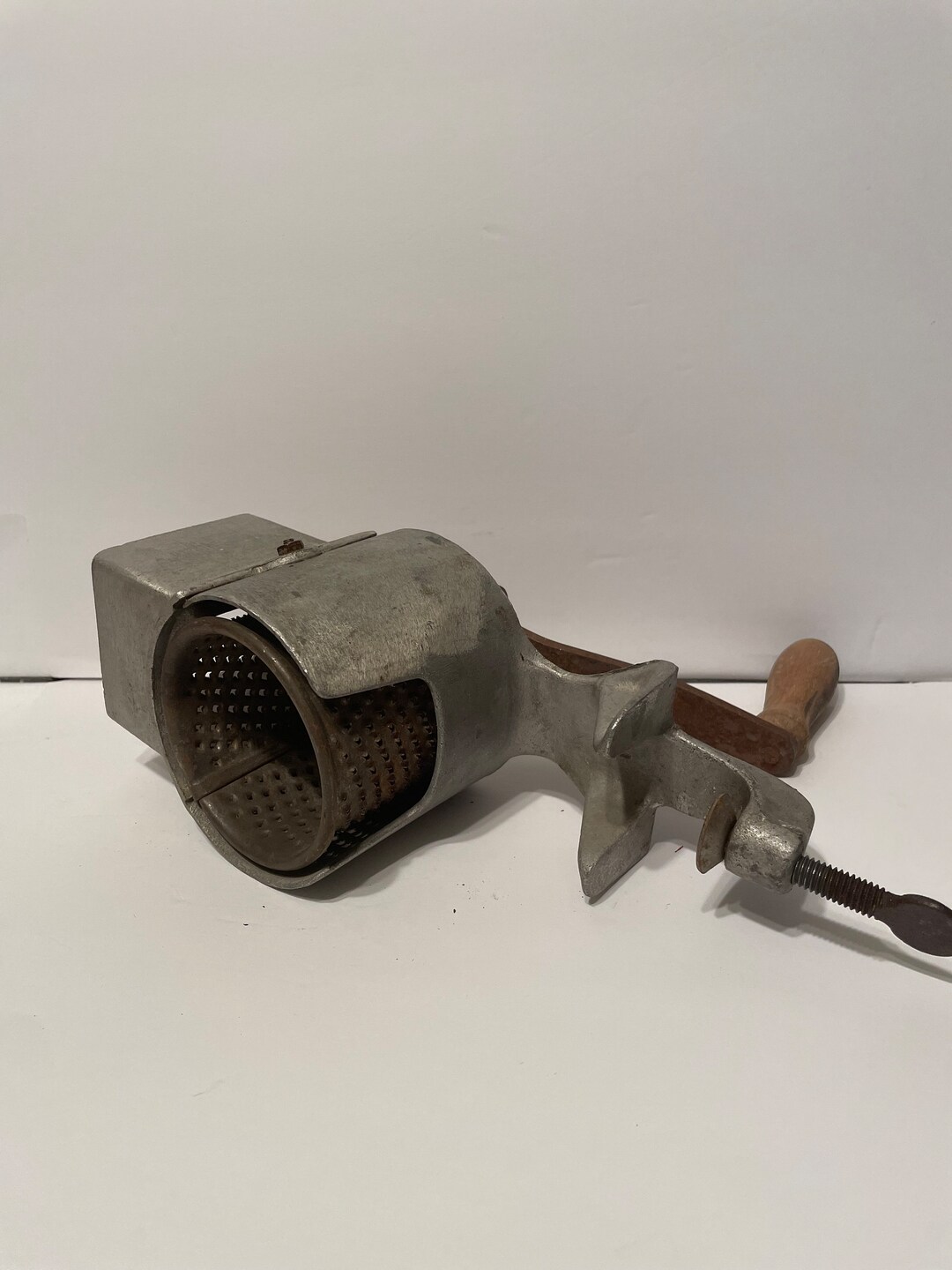 Vintage Grater Hand Crank Table Clamp USA Antique Cheese Grater or ...