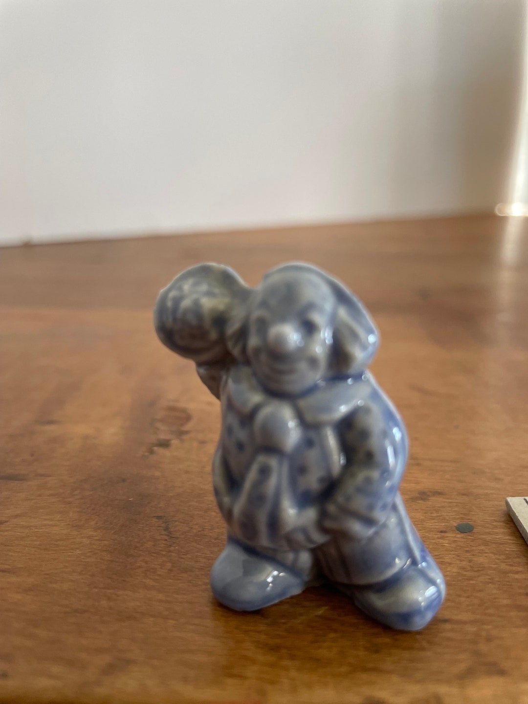 Vintage Wade England Porcelain Miniature Collectible Blue Circus Clown ...