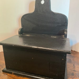 Wooden Candle Wall Box Primitive Folk Art Box Old Painted Primitive ...