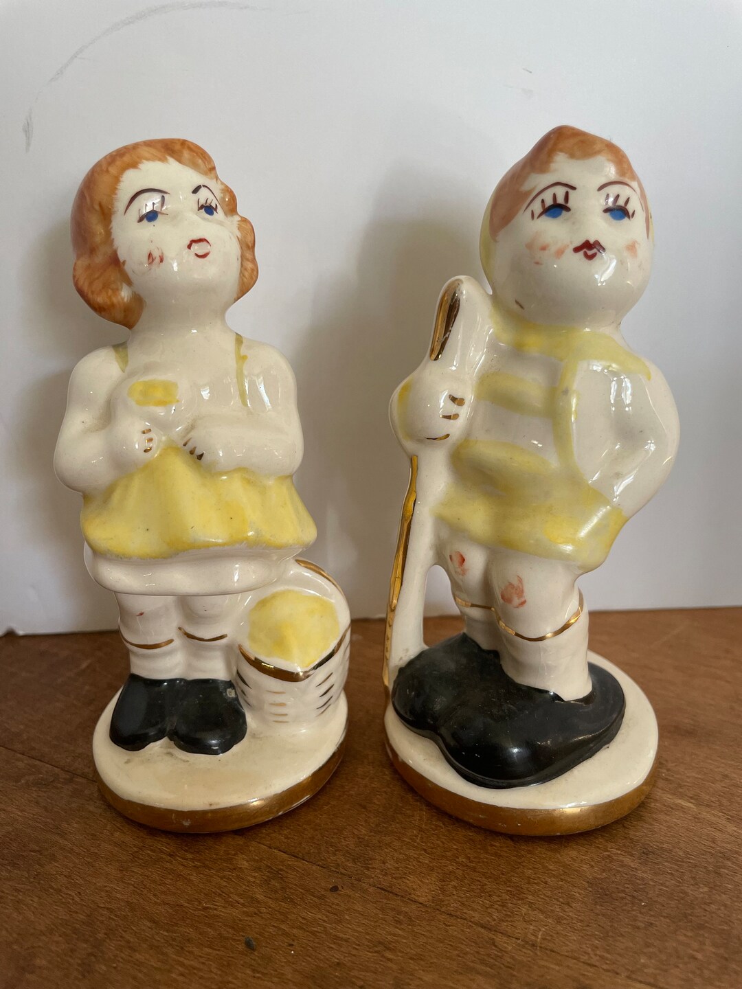 Vintage Ceramic Boy and Girl Figurines - Etsy