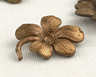 Antique Brass Flower | Etsy