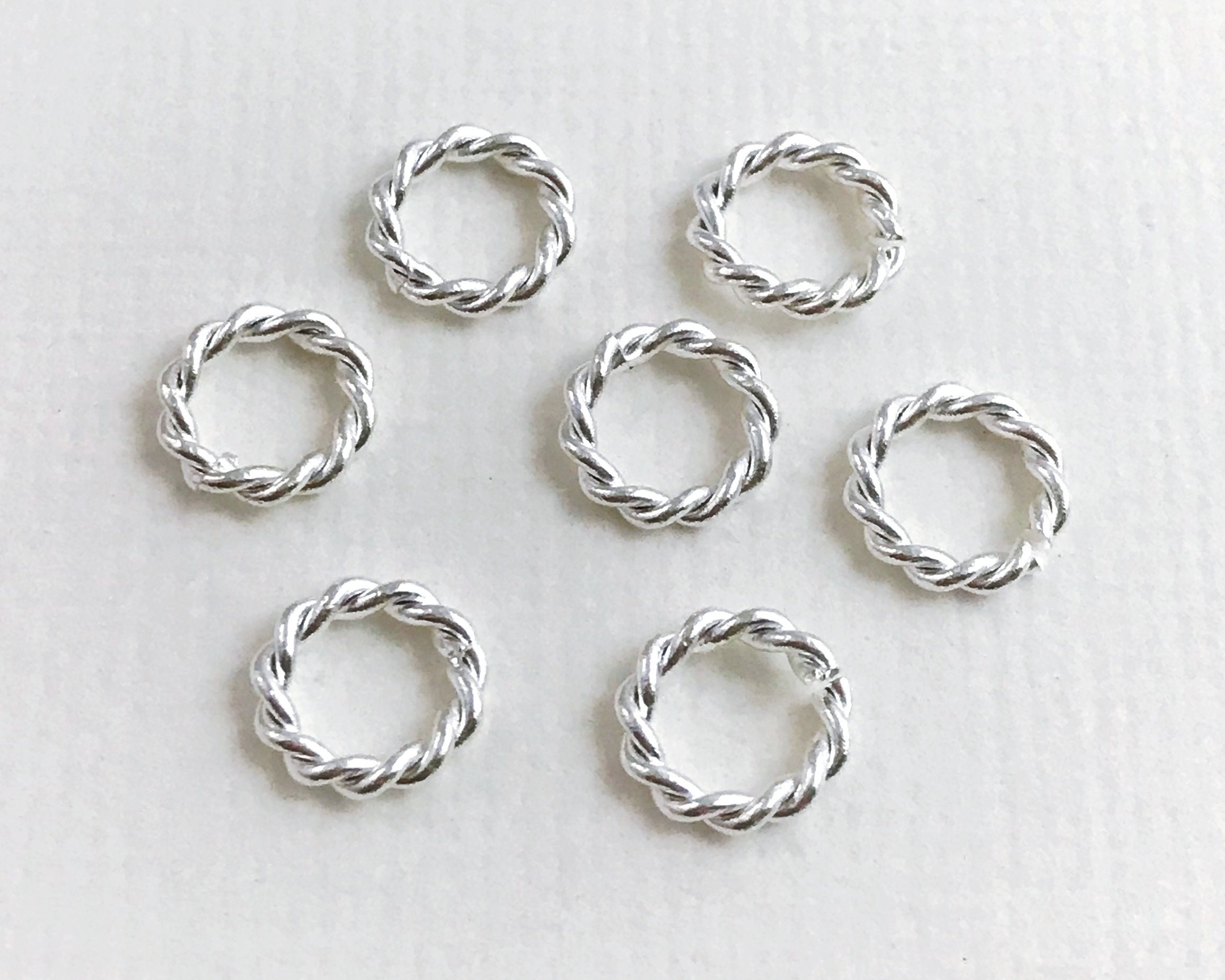 8 Mm X 15 G Twisted Wire Jump Rings. Saw Cut Split Small Jump | Etsy