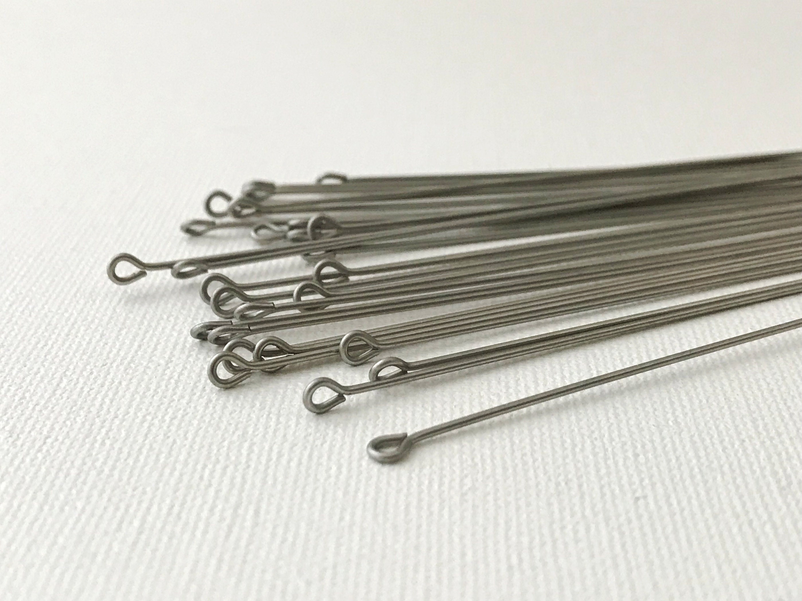 5 / 20 g Stainless Steel Eye Pins. Extra Long 127 mm | Etsy