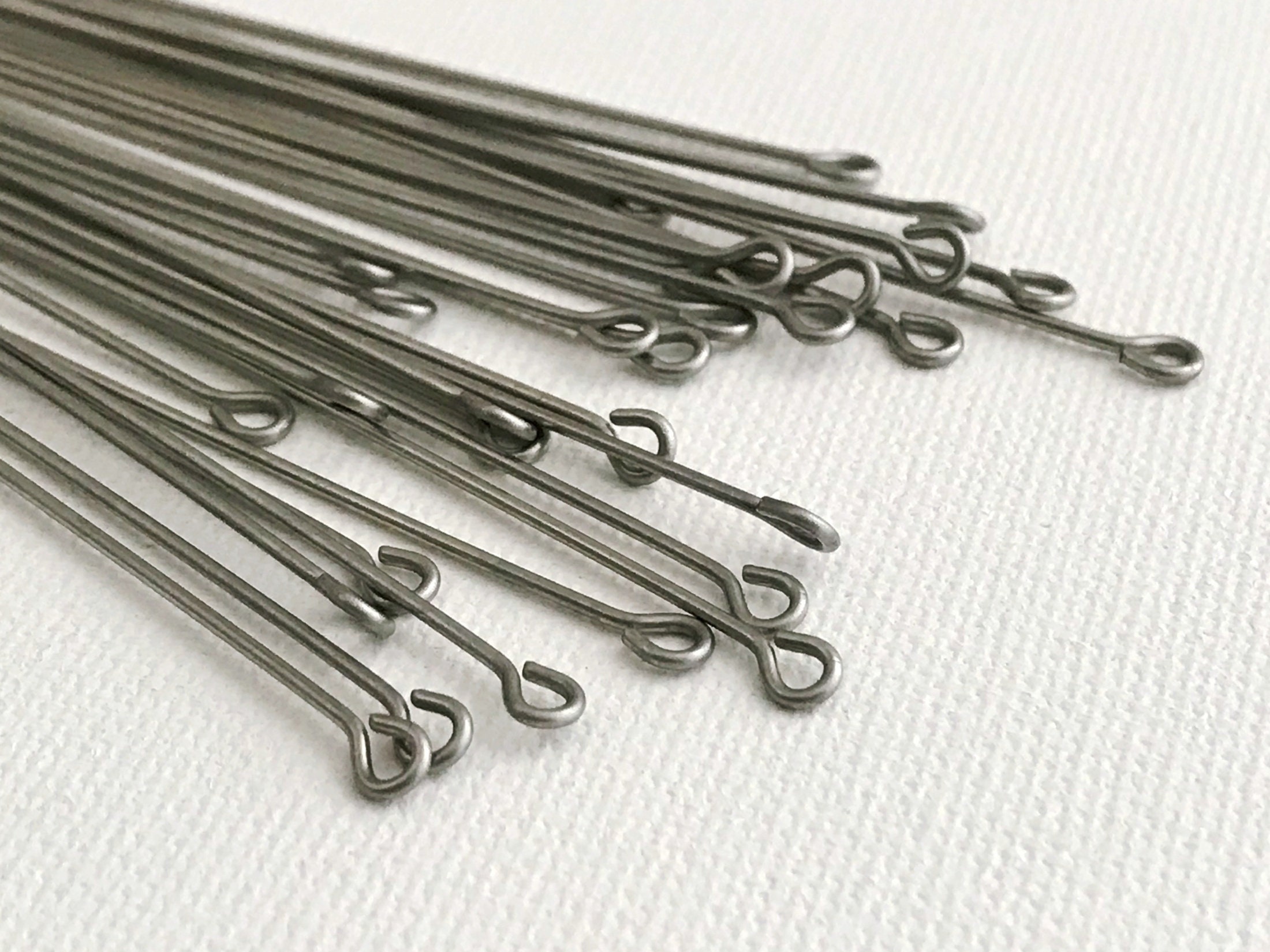 5 / 20 g Stainless Steel Eye Pins. Extra Long 127 mm | Etsy