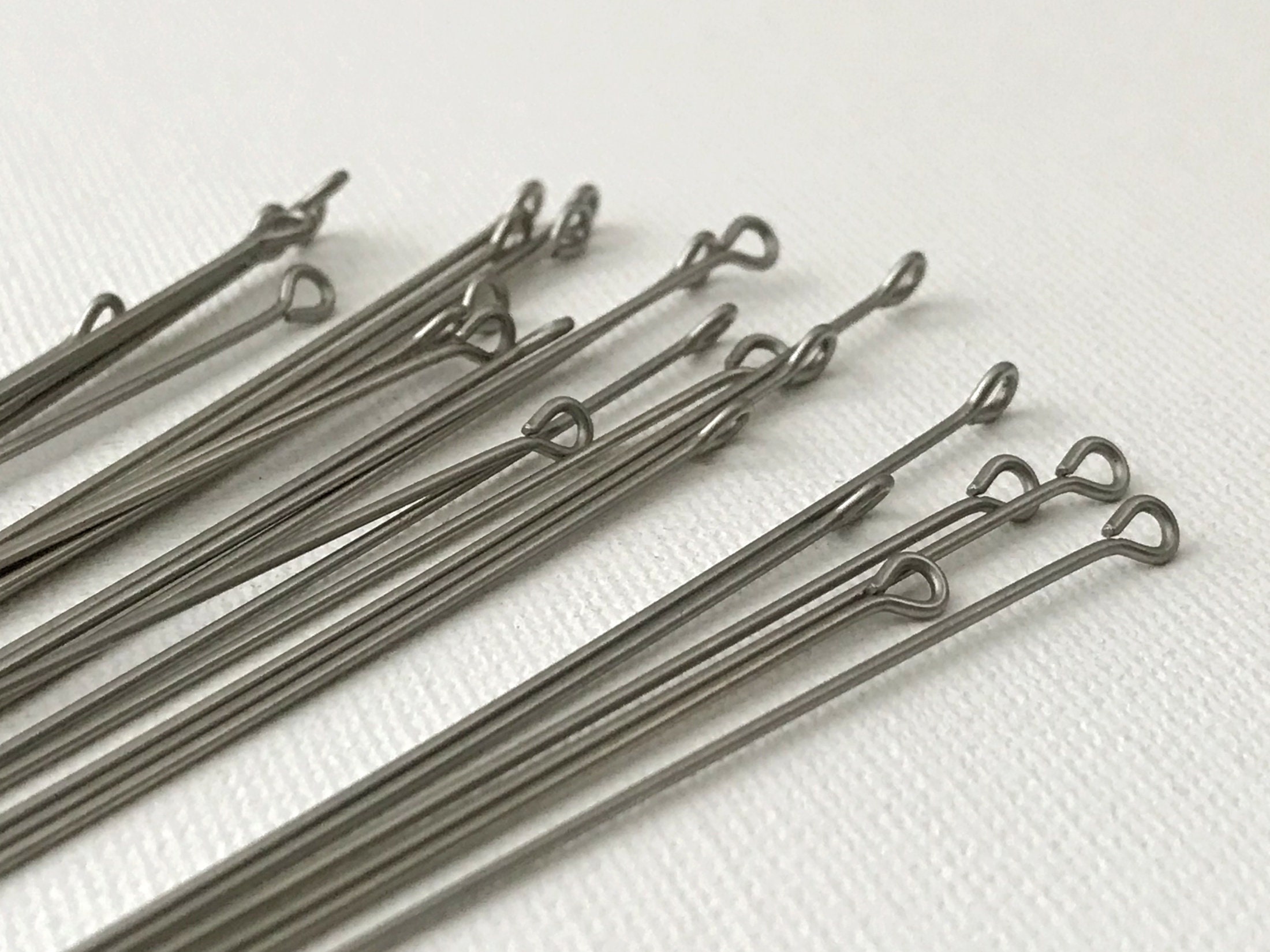 5 / 20 g Stainless Steel Eye Pins. Extra Long 127 mm | Etsy