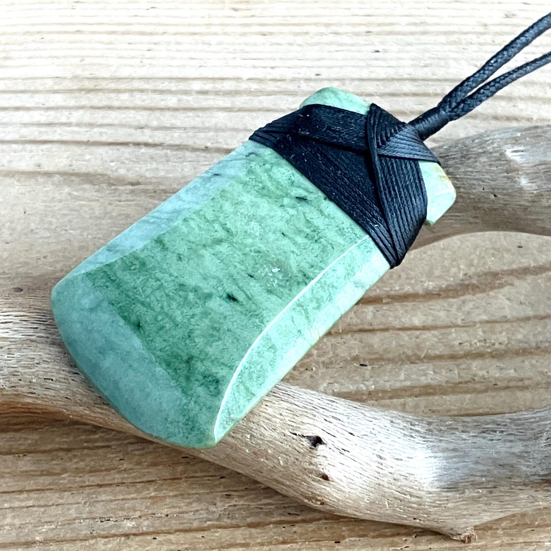 New Zealand Pounamu Greenstone Jade Toki Adze Pendant Necklace 57 Mm ...