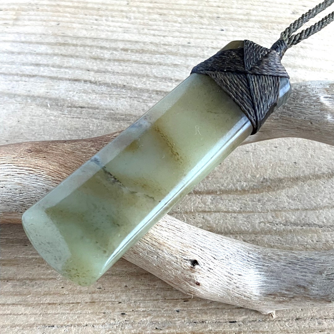 Ship After 23 Feb-canadian Nephrite Jade Toki Adze Pendant / Necklace ...