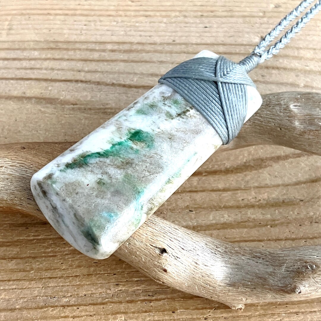 Rare New Zealand Aotea Stone Hei Toki Adze Pendant Necklace 62 Mm ...