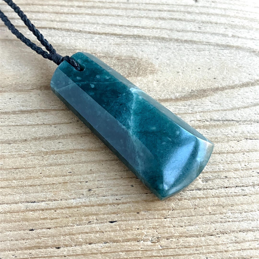 Guatemalan Dark Blue Jadeite Jade Toki Adze Pendant Necklace 57 Mm ...