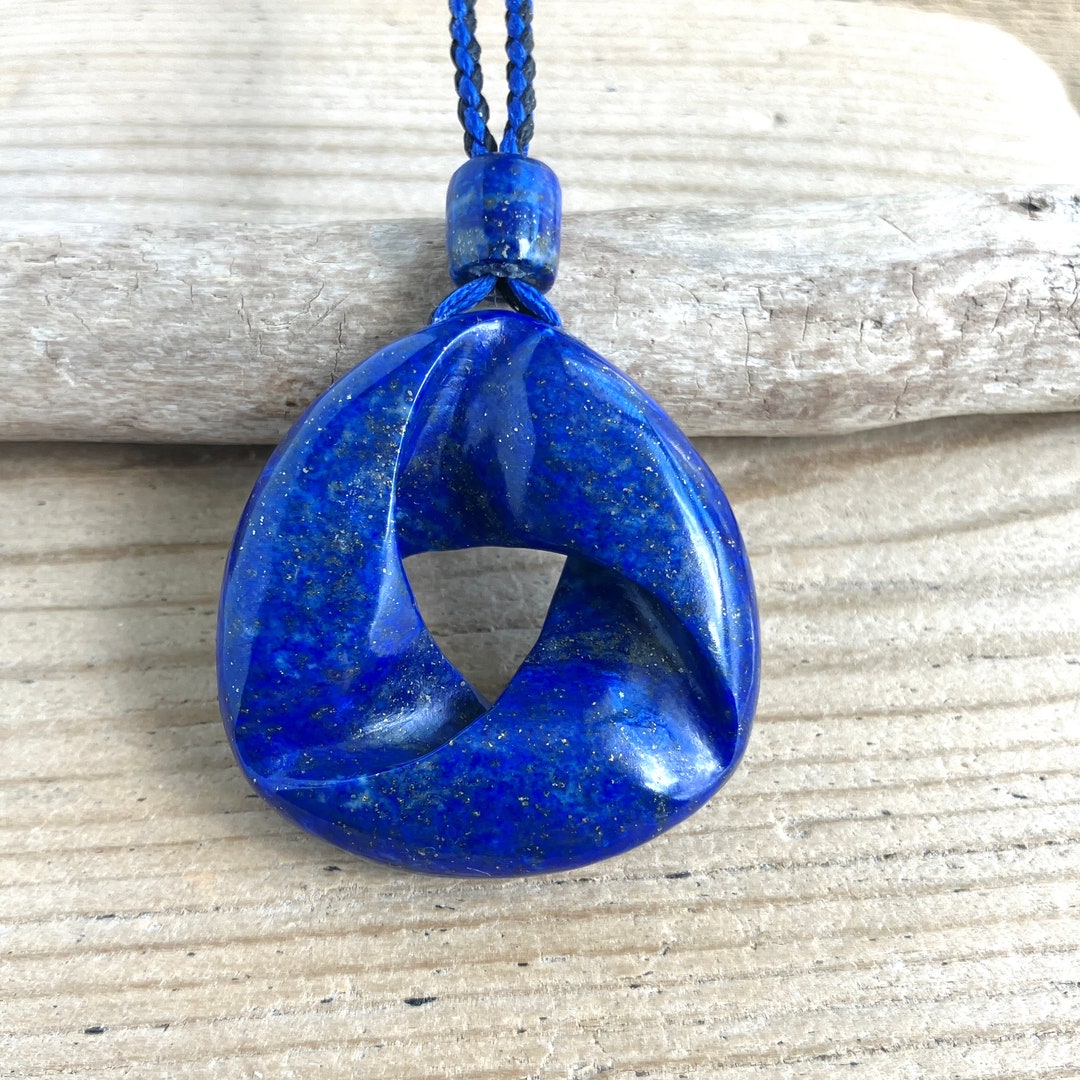 Lapis Lazuli Triple Mobius Pendant Necklace 39 Mm LP4369P - Etsy