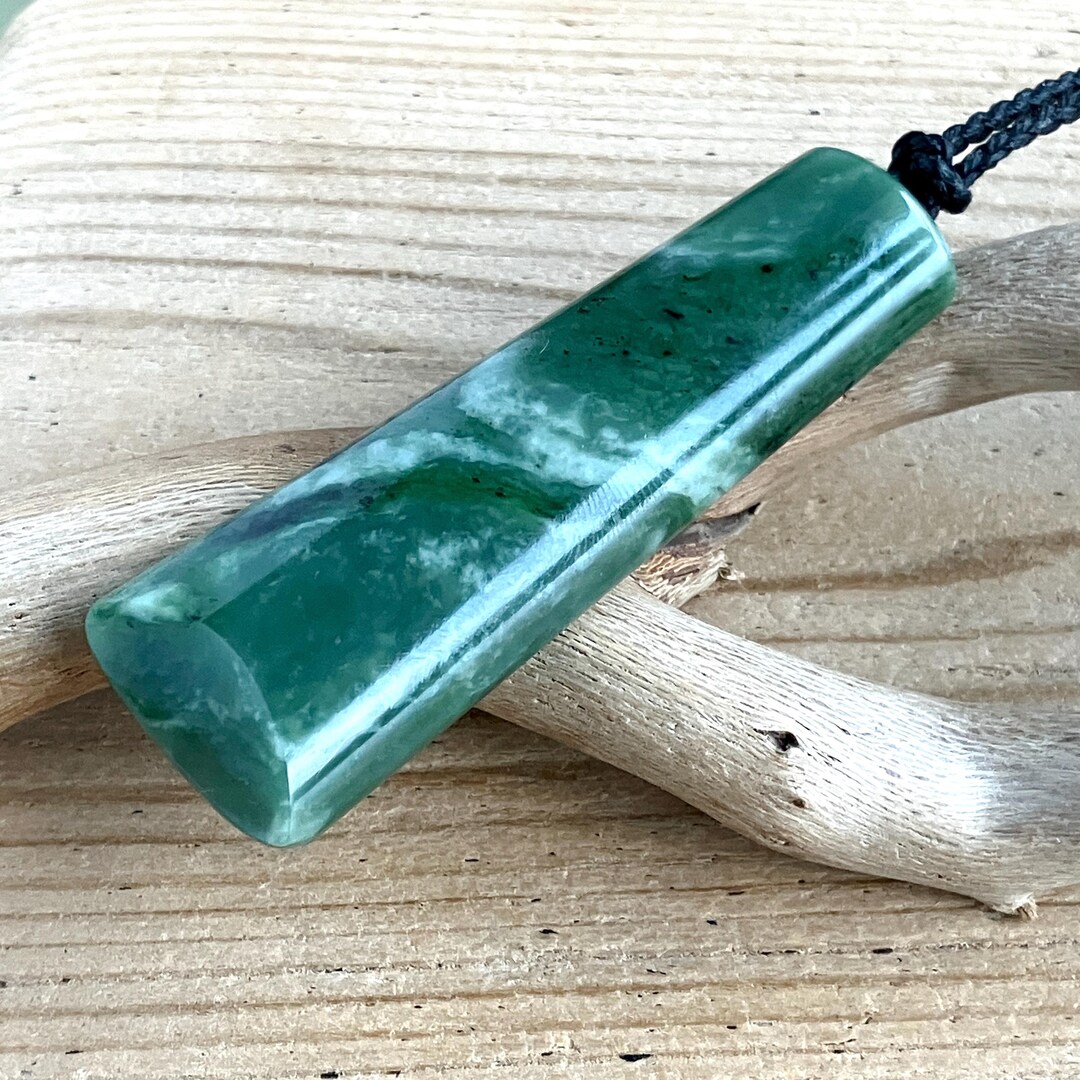 New Zealand Pounamu Greenstone Jade Toki Adze Pendant Necklace 75 Mm ...