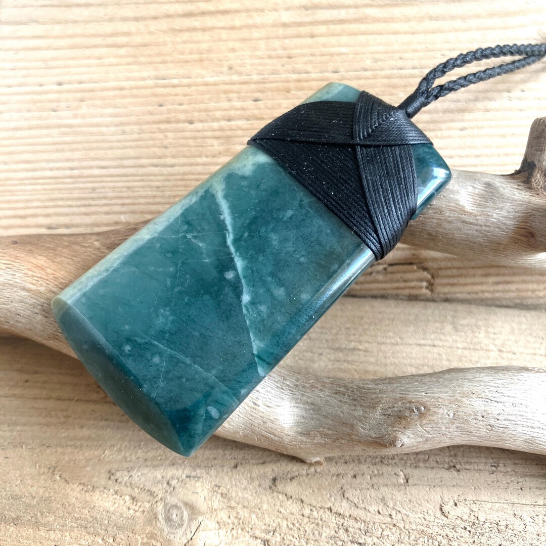 Guatemalan Dark Blue Jadeite Jade Large Toki Adze Pendant Necklace 70 ...