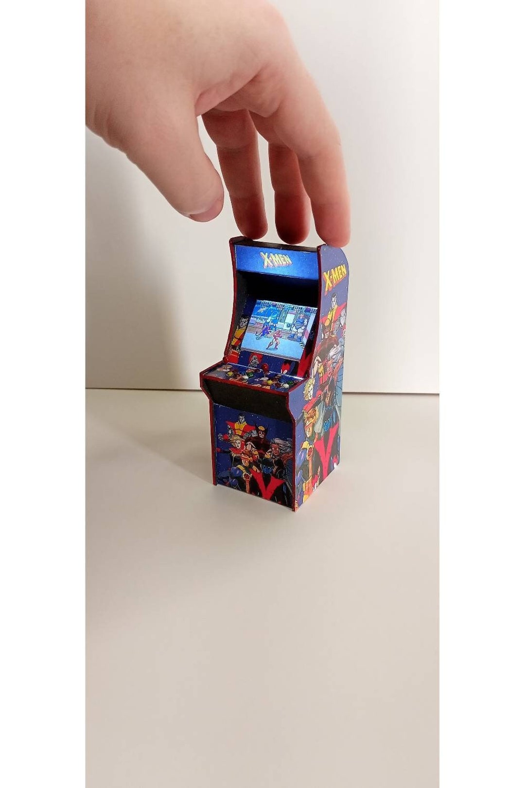 1/12 Scale Mini Arcade Cabinet, Miniature Dollhouse 80s 90s Mini Arcade ...