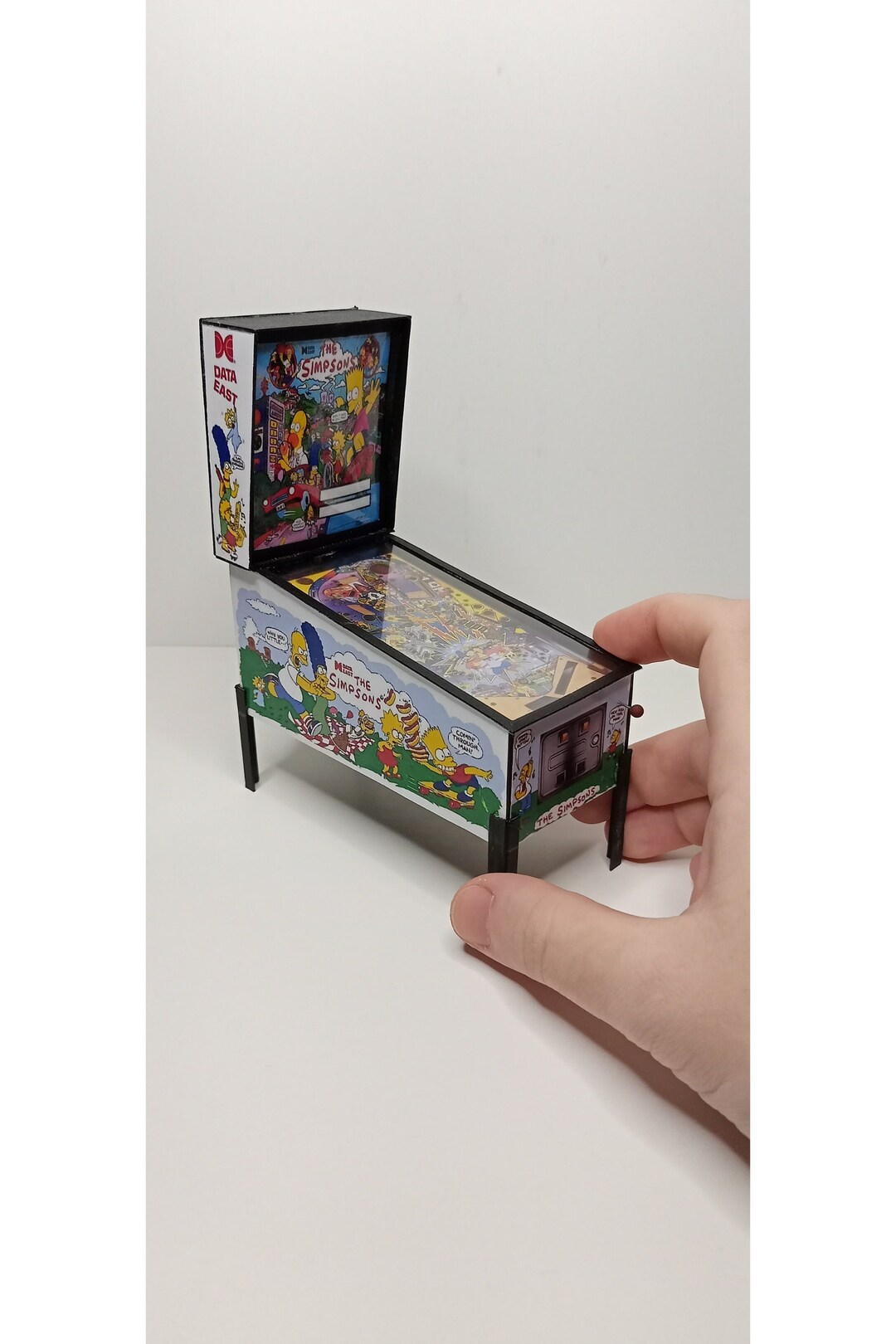 THE SIMPSONS 1/12 Scale Pinball Machine, Handmade Miniature Dollhouse ...