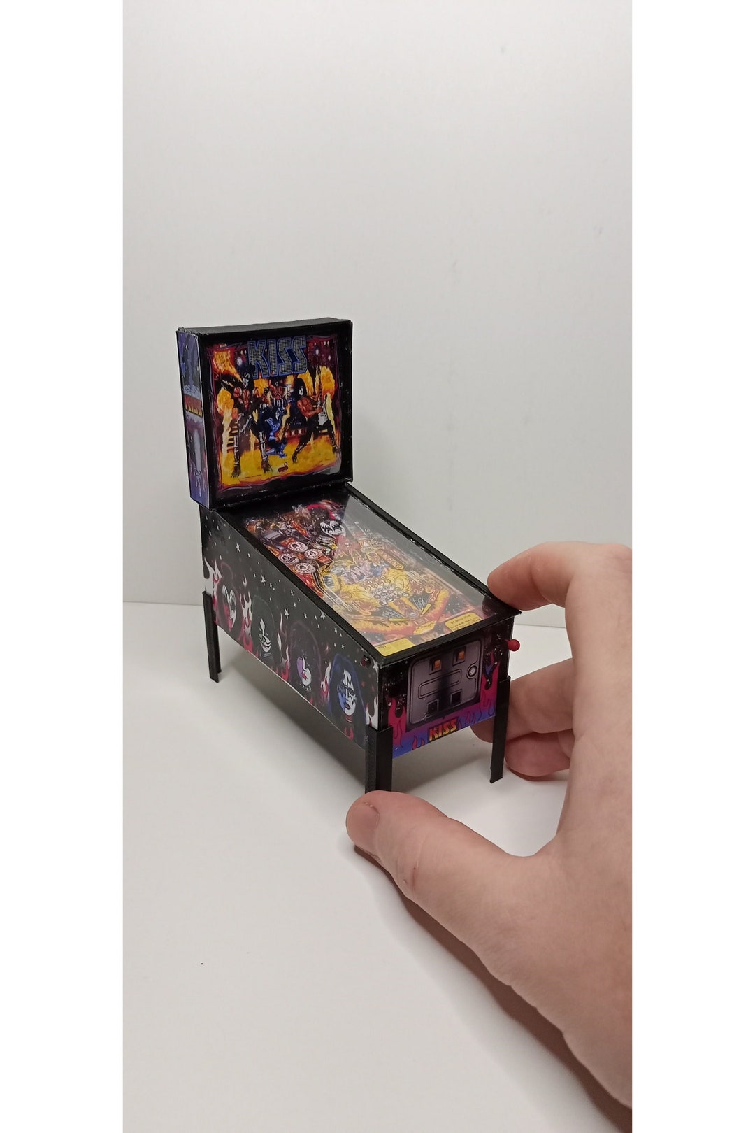 KISS 1/12 Scale Pinball Machine, Handmade Miniature Dollhouse, 80s 90s ...