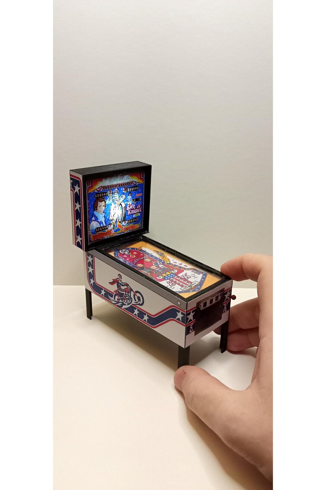 1/12 Scale Pinball Machine, Handmade Miniature Dollhouse, 80s 90s Retro ...