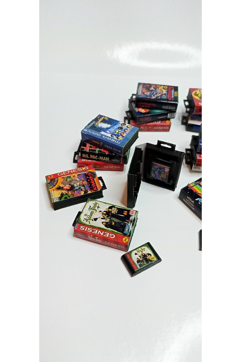 Miniature Genesis 80s 90s Video Game Cartridge: 1/6 Scale Dollhouse ...