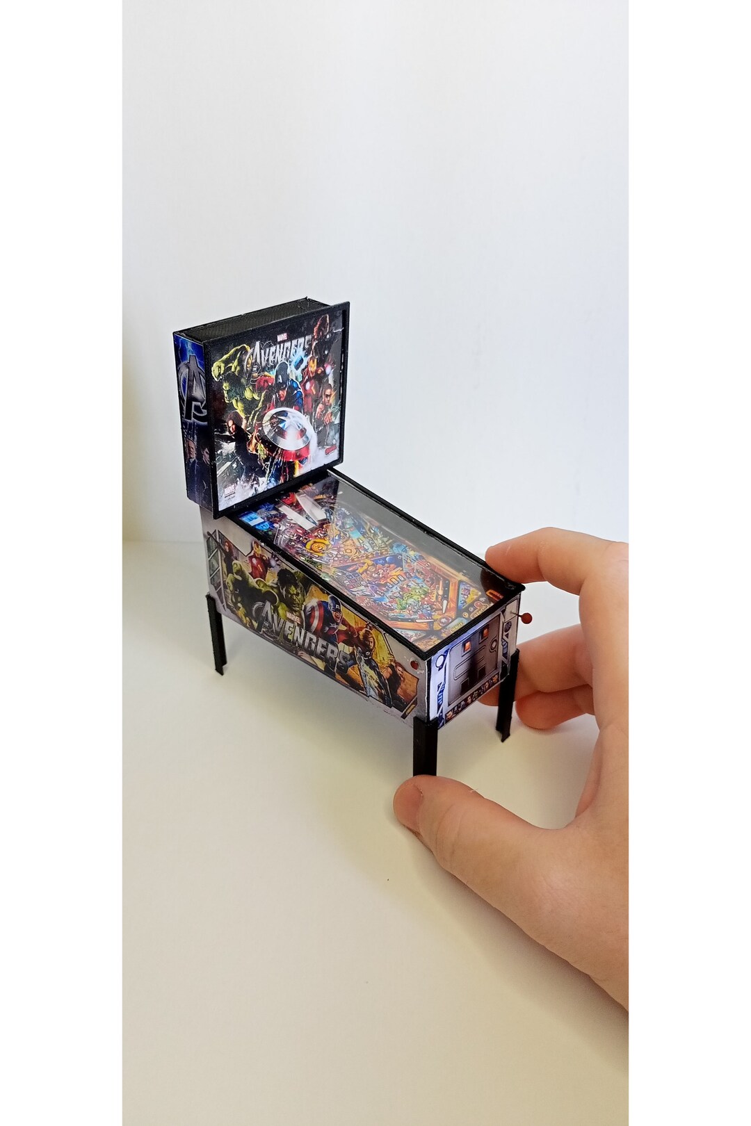 1/12 Scale Pinball Machine, Handmade Miniature Dollhouse, 80s 90s Retro ...