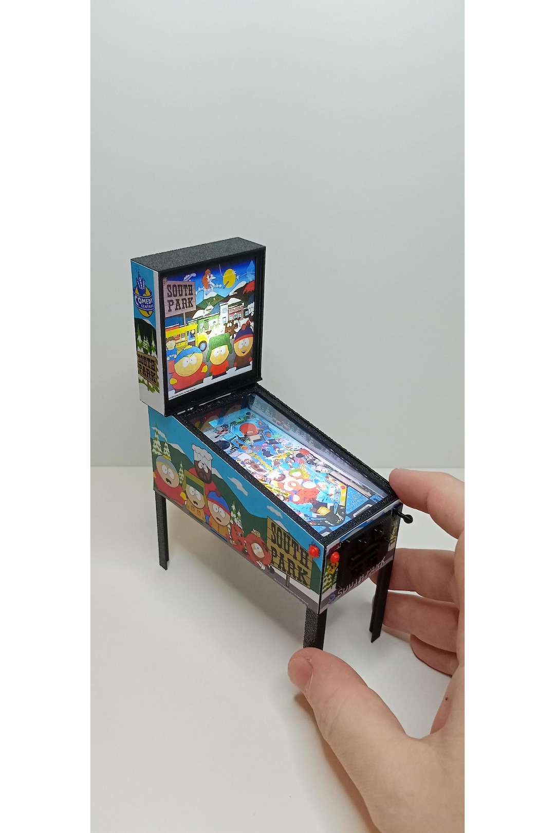 SOUTH PARK 1/12 Scale Mini Pinball Cabinet With Light, Miniature ...