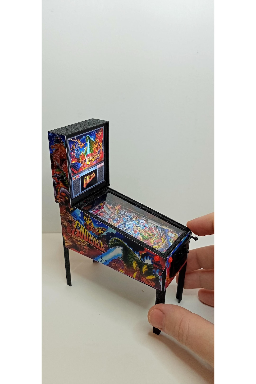 GODZILLA 1/12 Scale Mini Pinball Machine Gifts - WITH LIGHT - Etsy UK