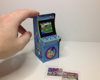 1/12 Scale Mini Arcade Cabinet, Miniature Dollhouse 80s 90s Mini Arcade ...