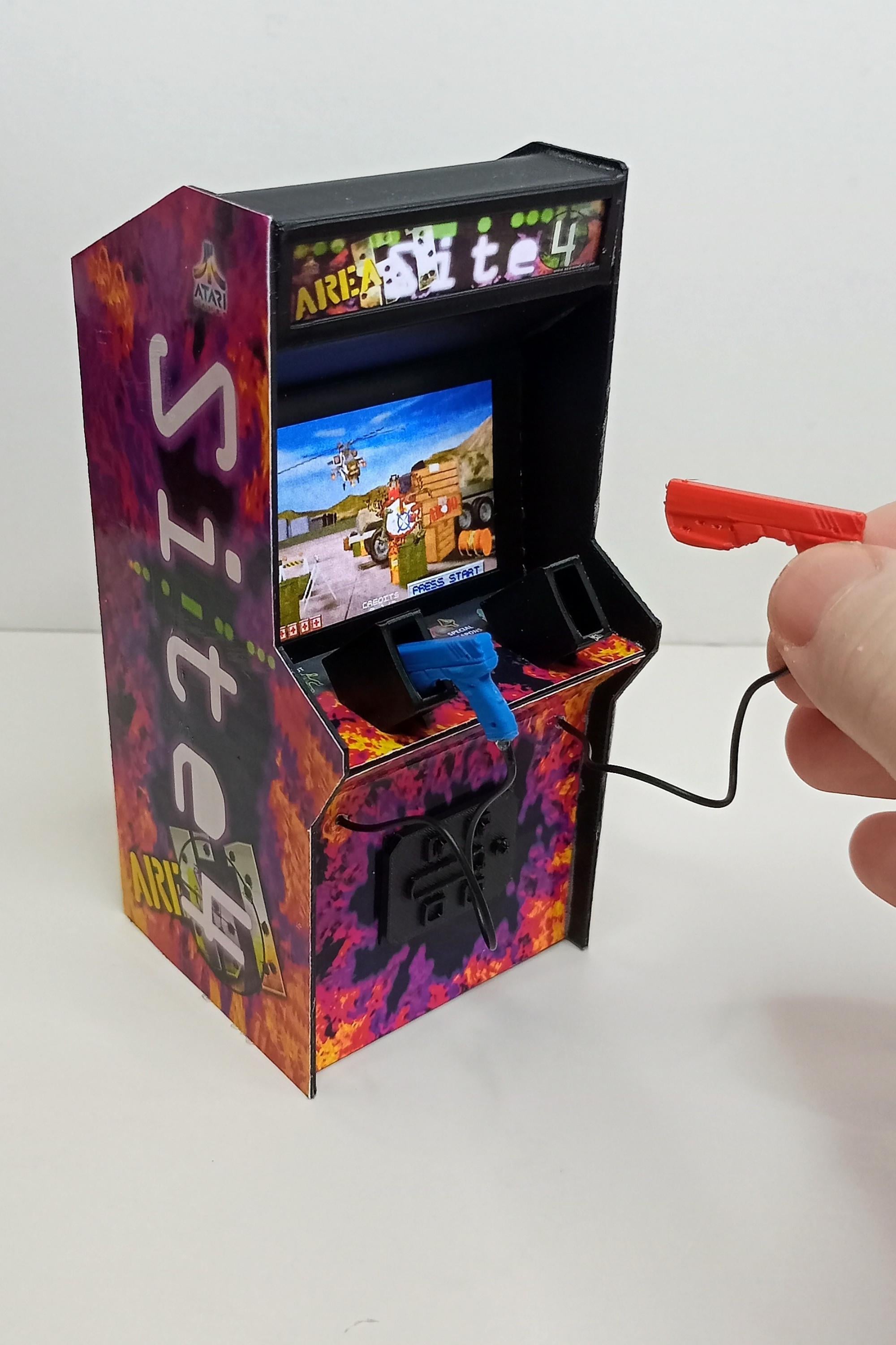 AREA 51 1/12 Scale Mini Arcade Cabinet With Light, Miniature Arcade ...