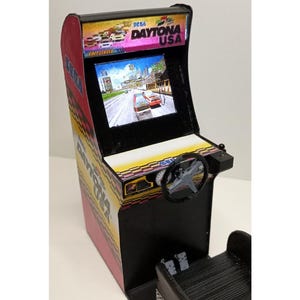 DAYTONA USA 1/12 Scale Mini Arcade Cabinet, Miniature Dollhouse 80s 90s ...