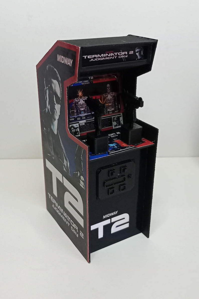 TERMINATOR 1/12 Scale Mini Arcade Cabinet Machine Gifts - With Light - Etsy