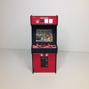 NEOGEO 1/12 Scale Mini Arcade Cabinet, Miniature Dollhouse 80s 90s Mini ...