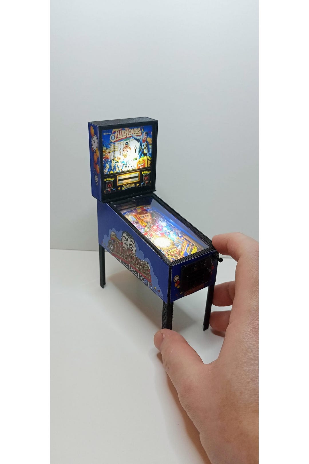 FUNHOUSE 1/12 Scale Pinball Machine, Handmade Miniature Dollhouse, 80s ...