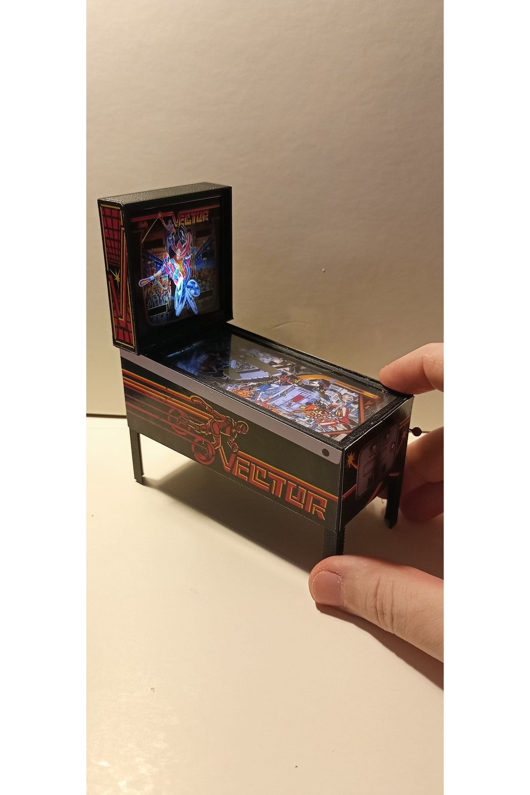 VECTOR 1/12 Scale Pinball Machine, Handmade Miniature Dollhouse, 80s ...