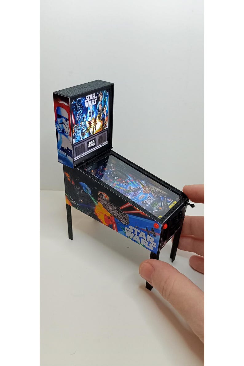 Miniature STAR WARS Pinball Machine Replica: 1/12 Scale Dollhouse Decor ...